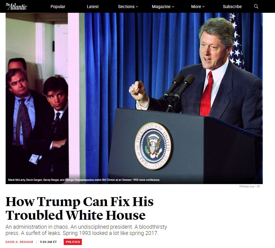 The Atlantic: How Trump can fix his troubled White House | Miller Center